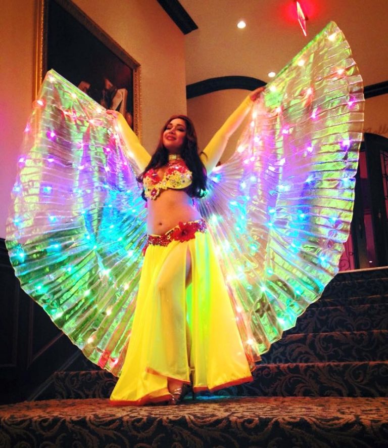 Yasmine with Colorful Wings | Belly Dance by Yasmine